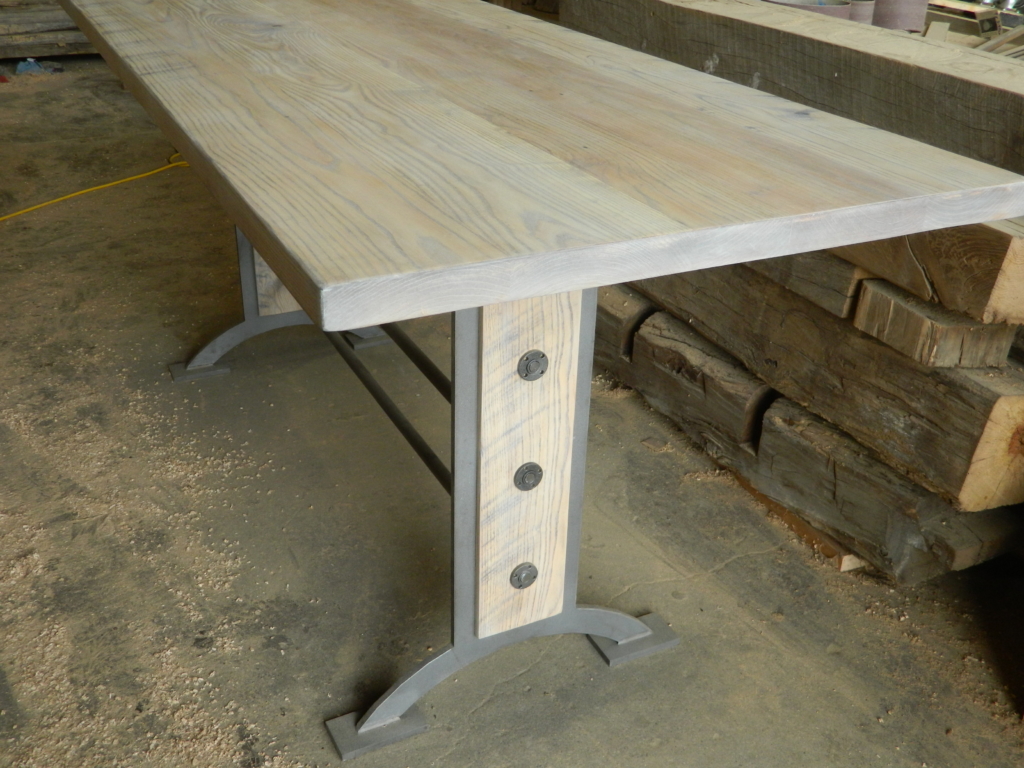 Industrial Style Tables with Reclaimed Wood - Antique Woodworks