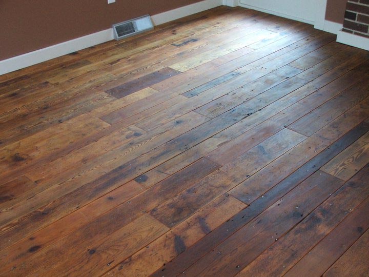 Antique Floor - Reclaimed Brown Board - Antique Woodworks