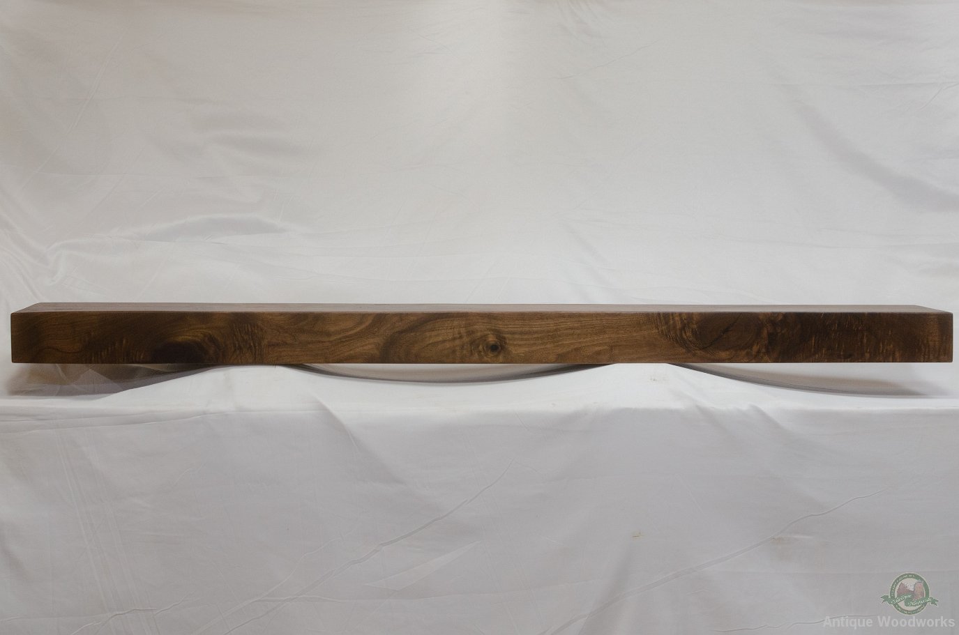 Solid Black Walnut Fireplace Mantel Shelf (PIMIENTOS) - Antique Woodworks