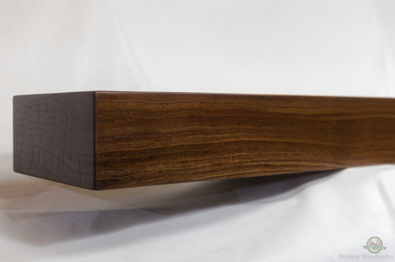 Solid Black Walnut Fireplace Mantel Shelf (PIMIENTOS) - Antique Woodworks