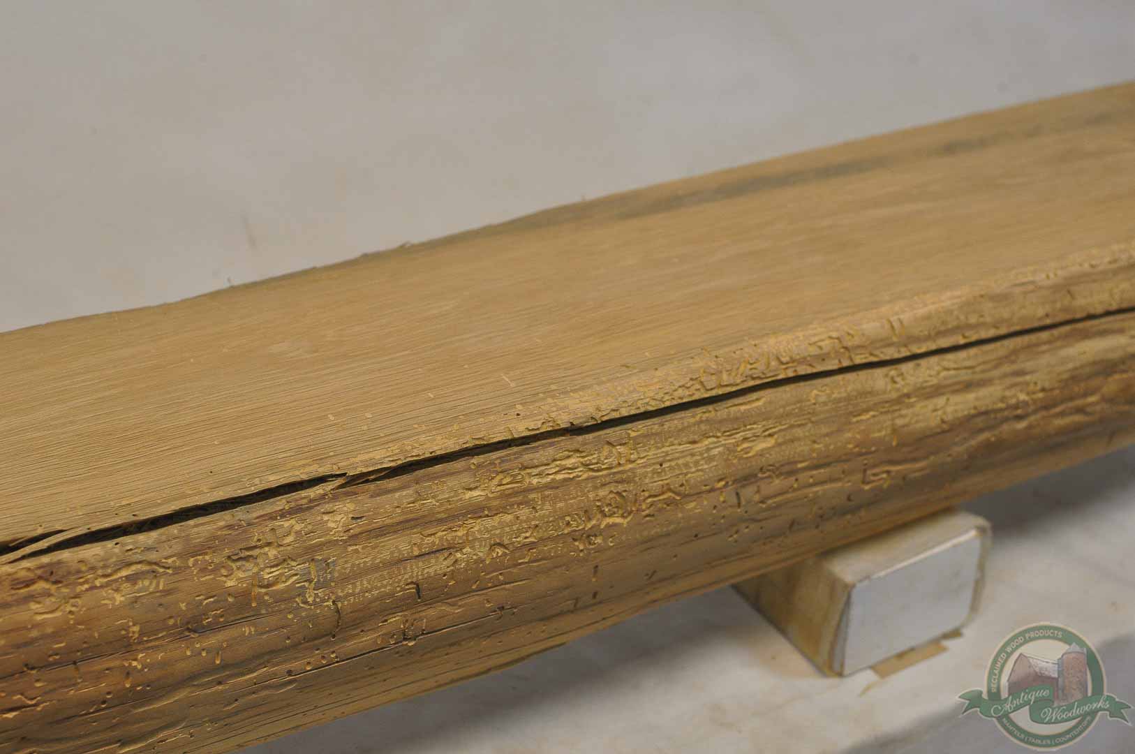 Hewn Log Mantel (HOT-DOG) - Antique Woodworks