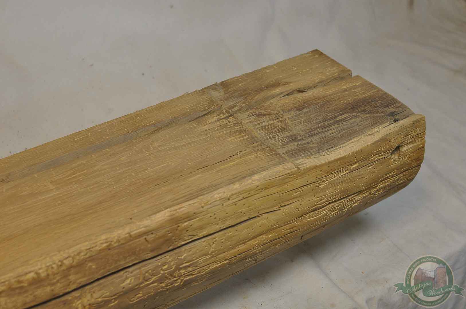 Hewn Log Mantel (HOT-DOG) - Antique Woodworks