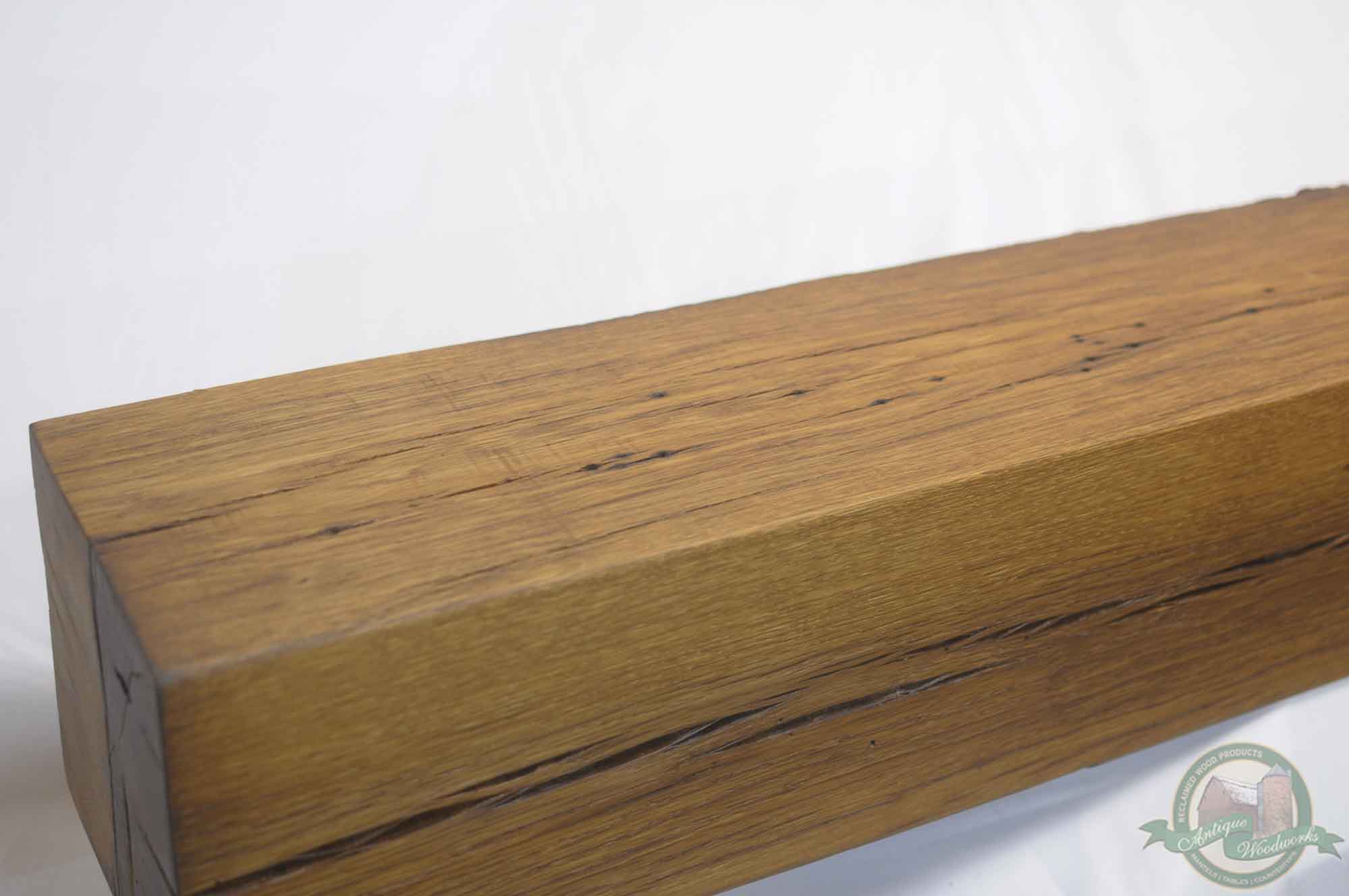 Cracked Face Solid White Oak Reclaimed Mantel (ENGINE-COAL) - Antique ...