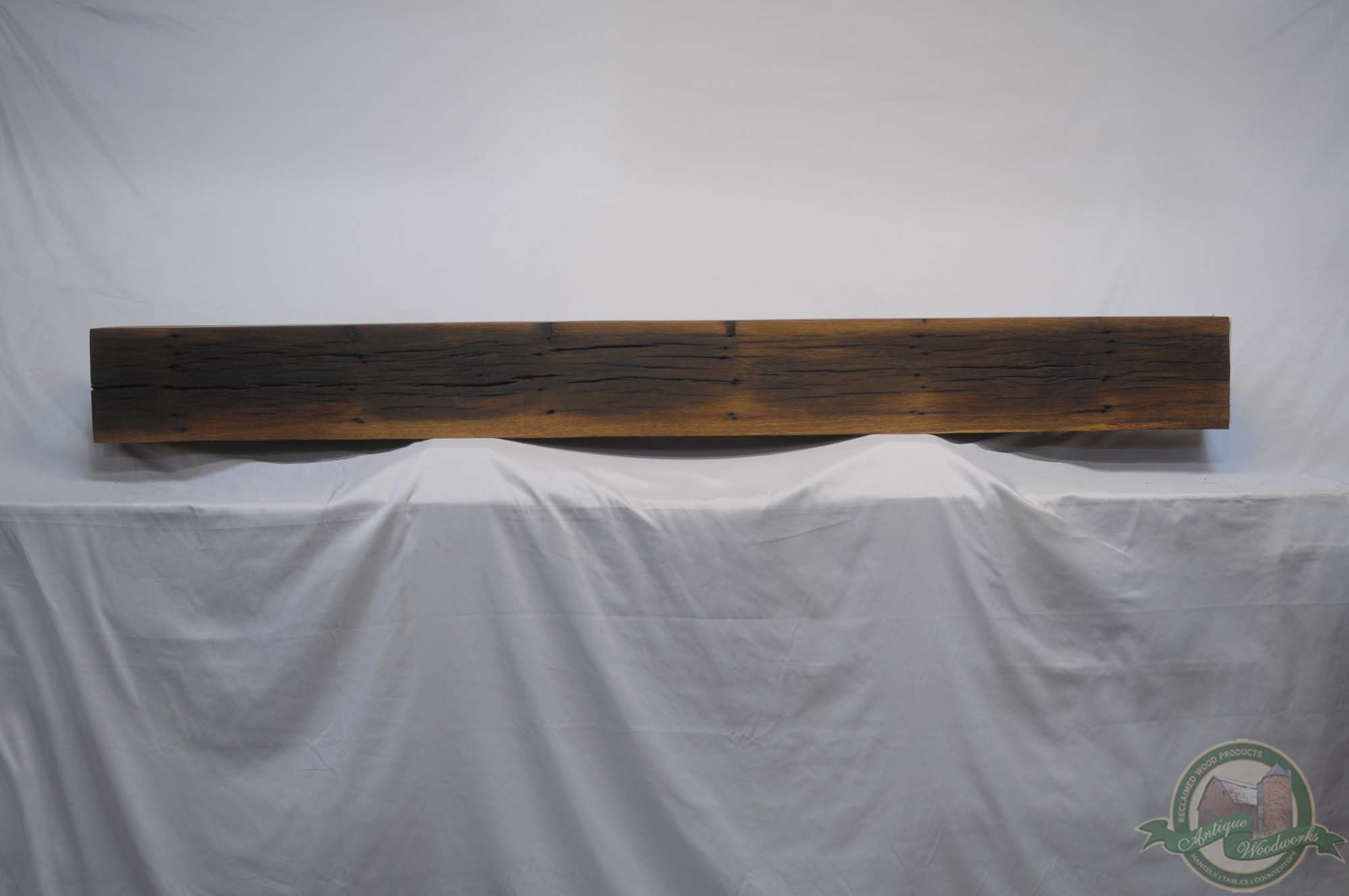 Cracked Face Solid White Oak Reclaimed Mantel (ENGINE-COAL) - Antique ...