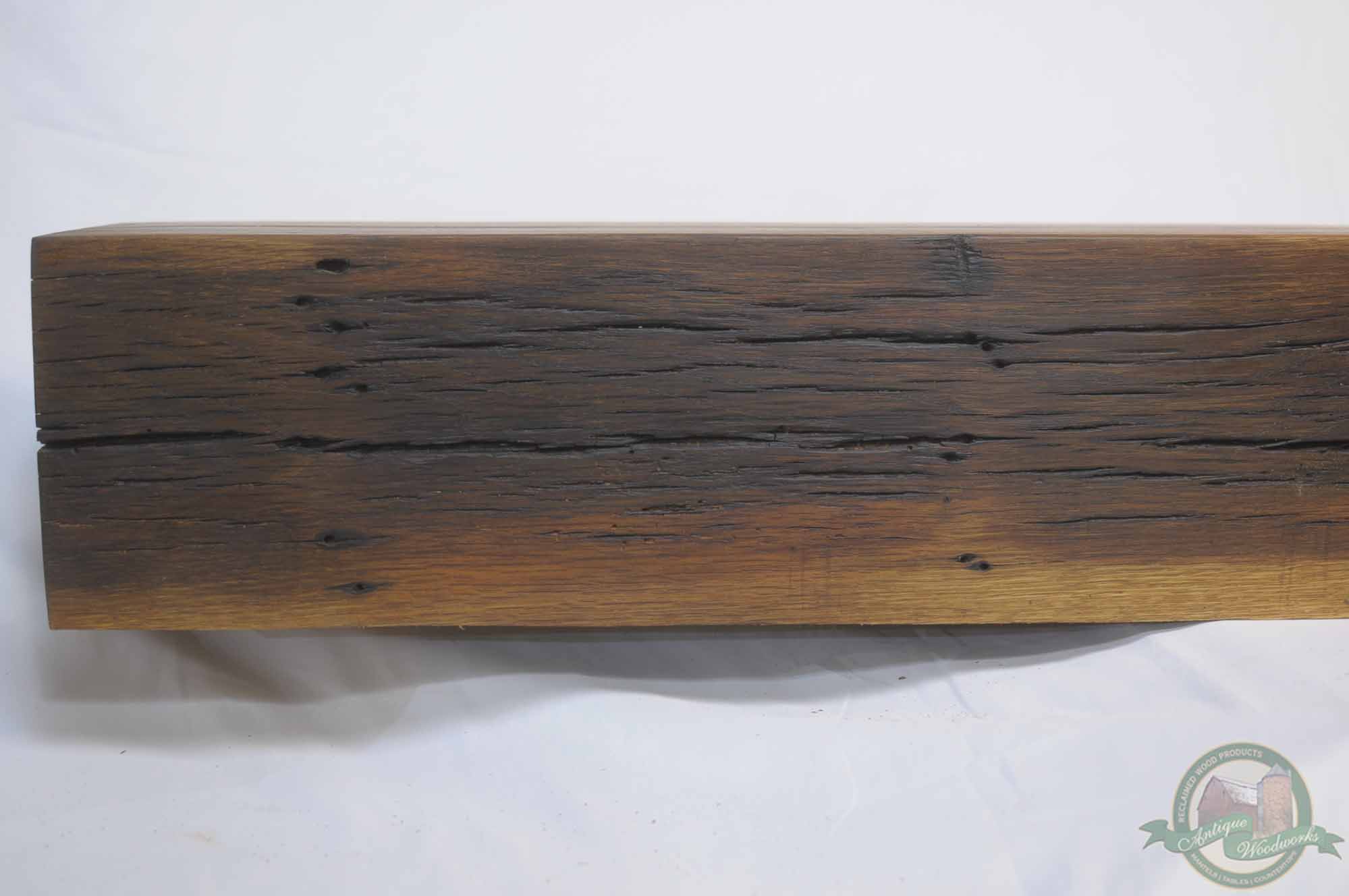 Cracked Face Solid White Oak Reclaimed Mantel (ENGINE-COAL) - Antique ...