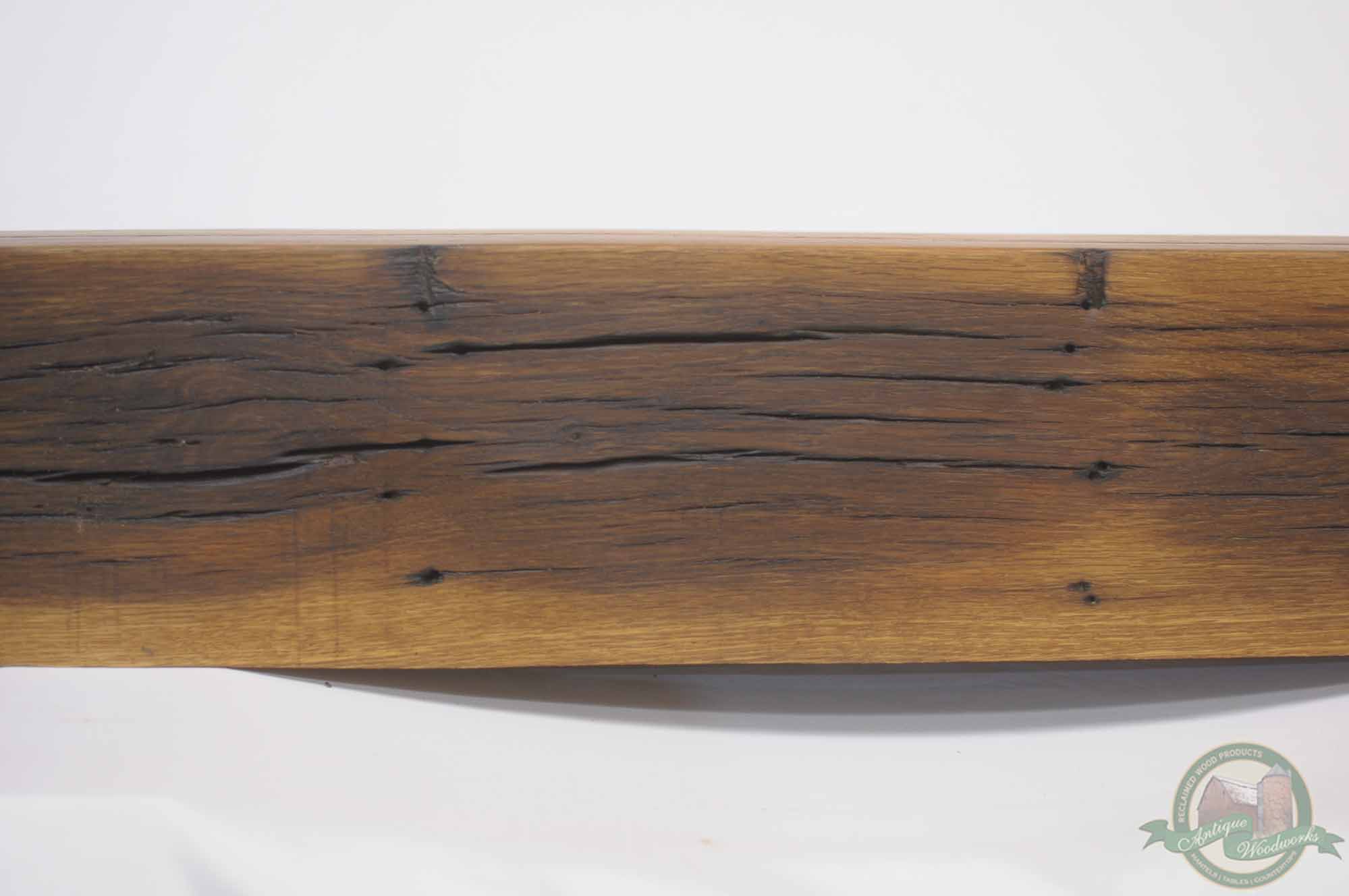 Cracked Face Solid White Oak Reclaimed Mantel (ENGINE-COAL) - Antique ...