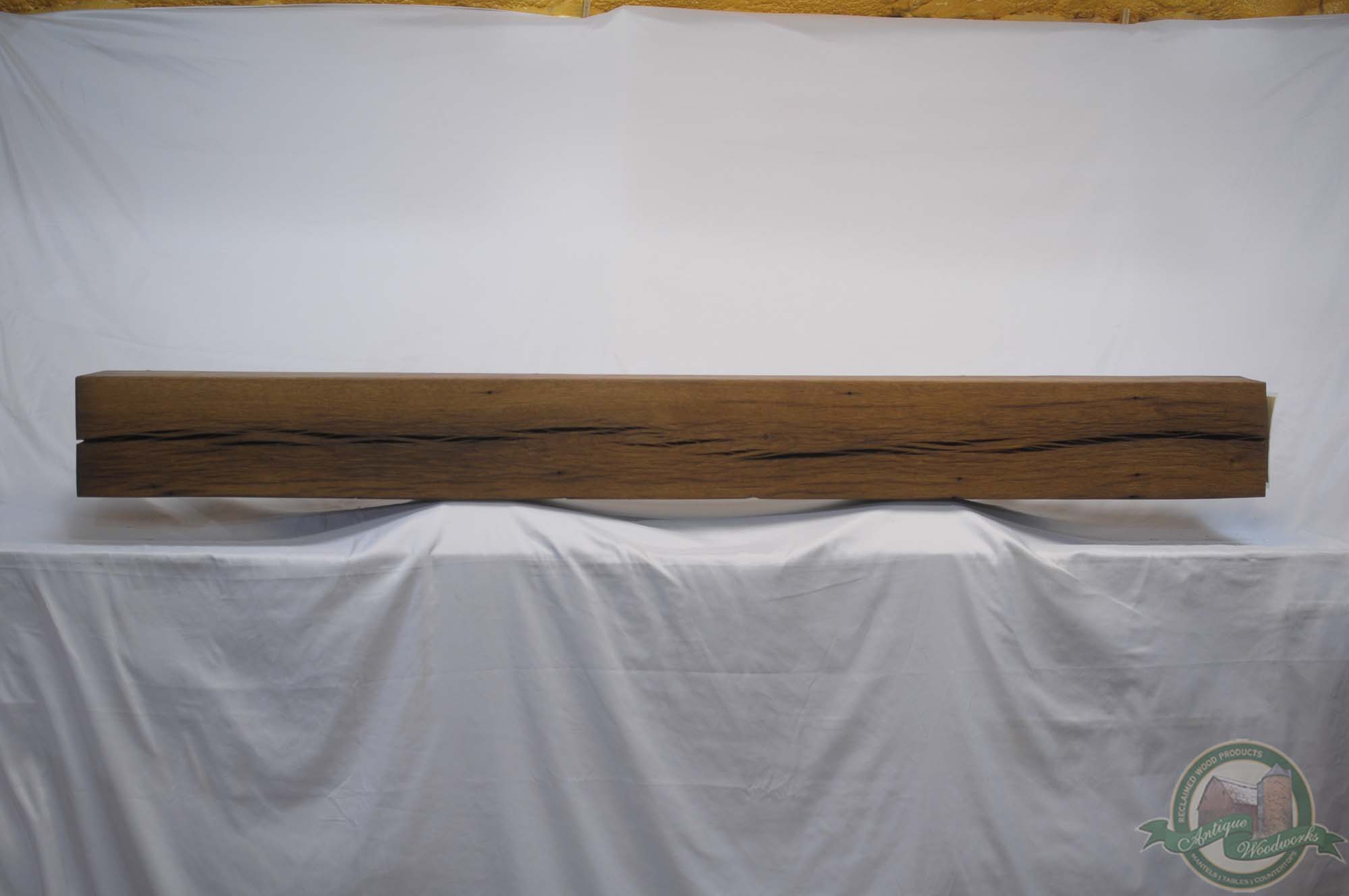 Cracked Face Solid White Oak Reclaimed Mantel (ENGINE-COAL) - Antique ...