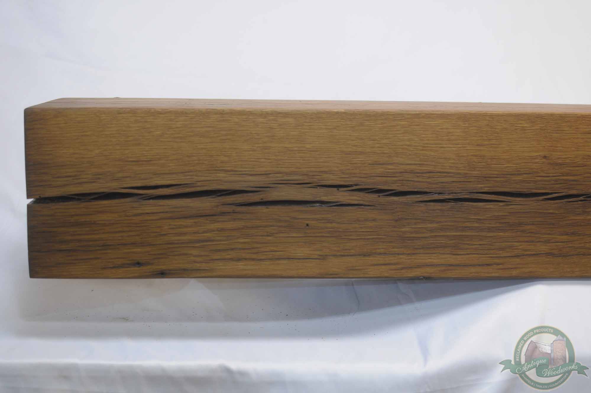 Cracked Face Solid White Oak Reclaimed Mantel (ENGINE-COAL) - Antique ...