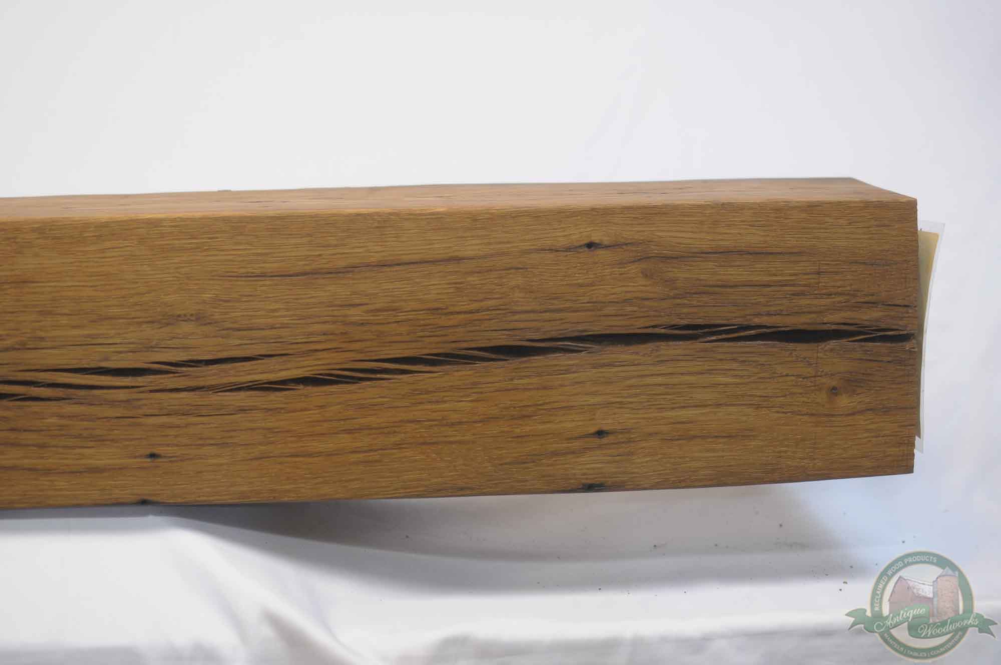 Cracked Face Solid White Oak Reclaimed Mantel (ENGINE-COAL) - Antique ...