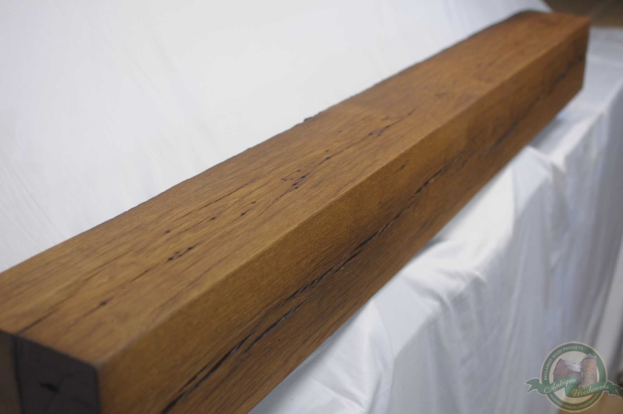 Cracked Face Solid White Oak Reclaimed Mantel (ENGINE-COAL) - Antique ...