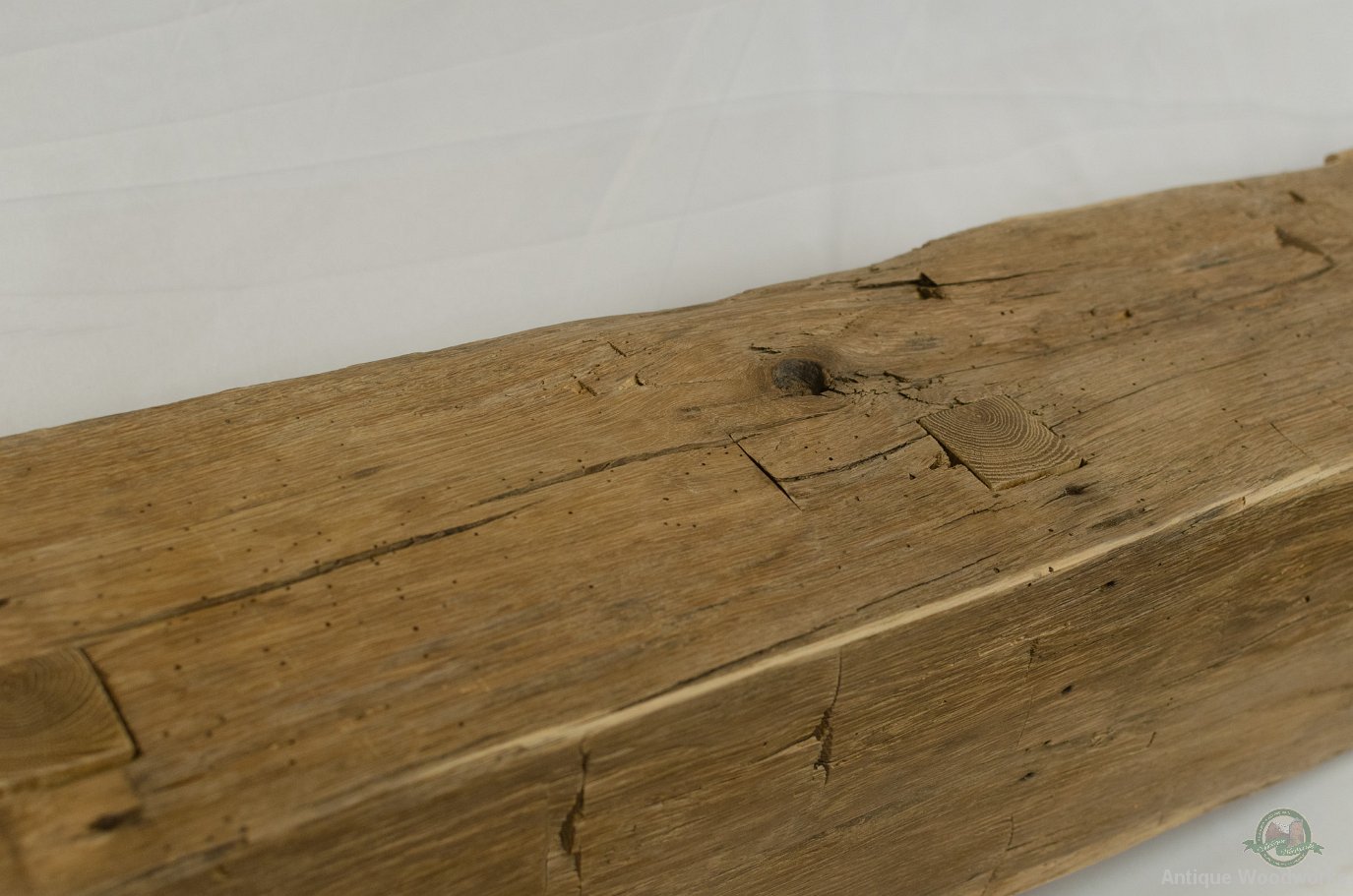 Hand Hewn Beam Mantel (GREEN-IS-NICE) - Antique Woodworks