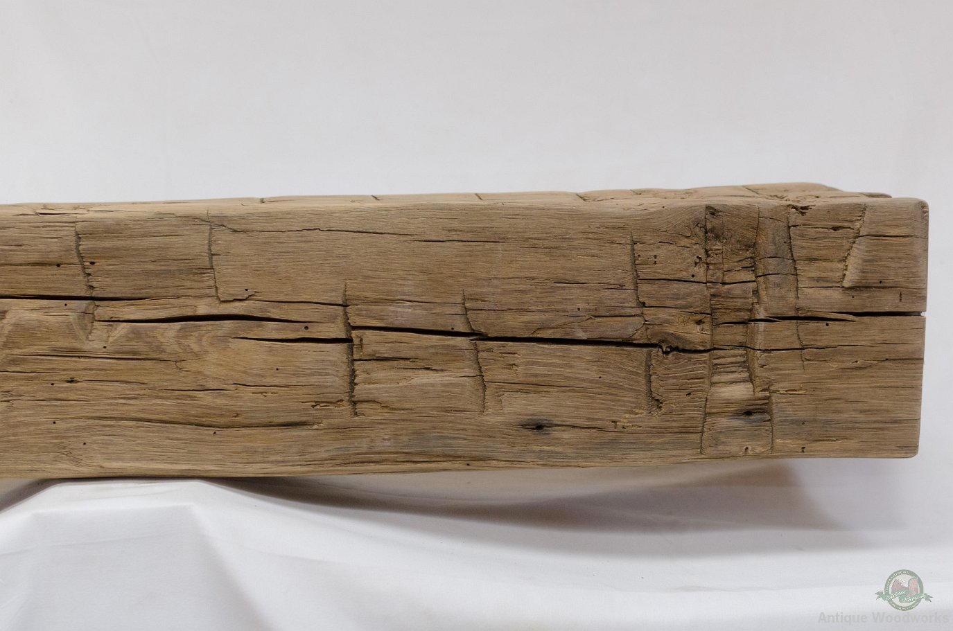 Hand-Hewn Mantel - White Oak (LOTTA NOISE) - Antique Woodworks