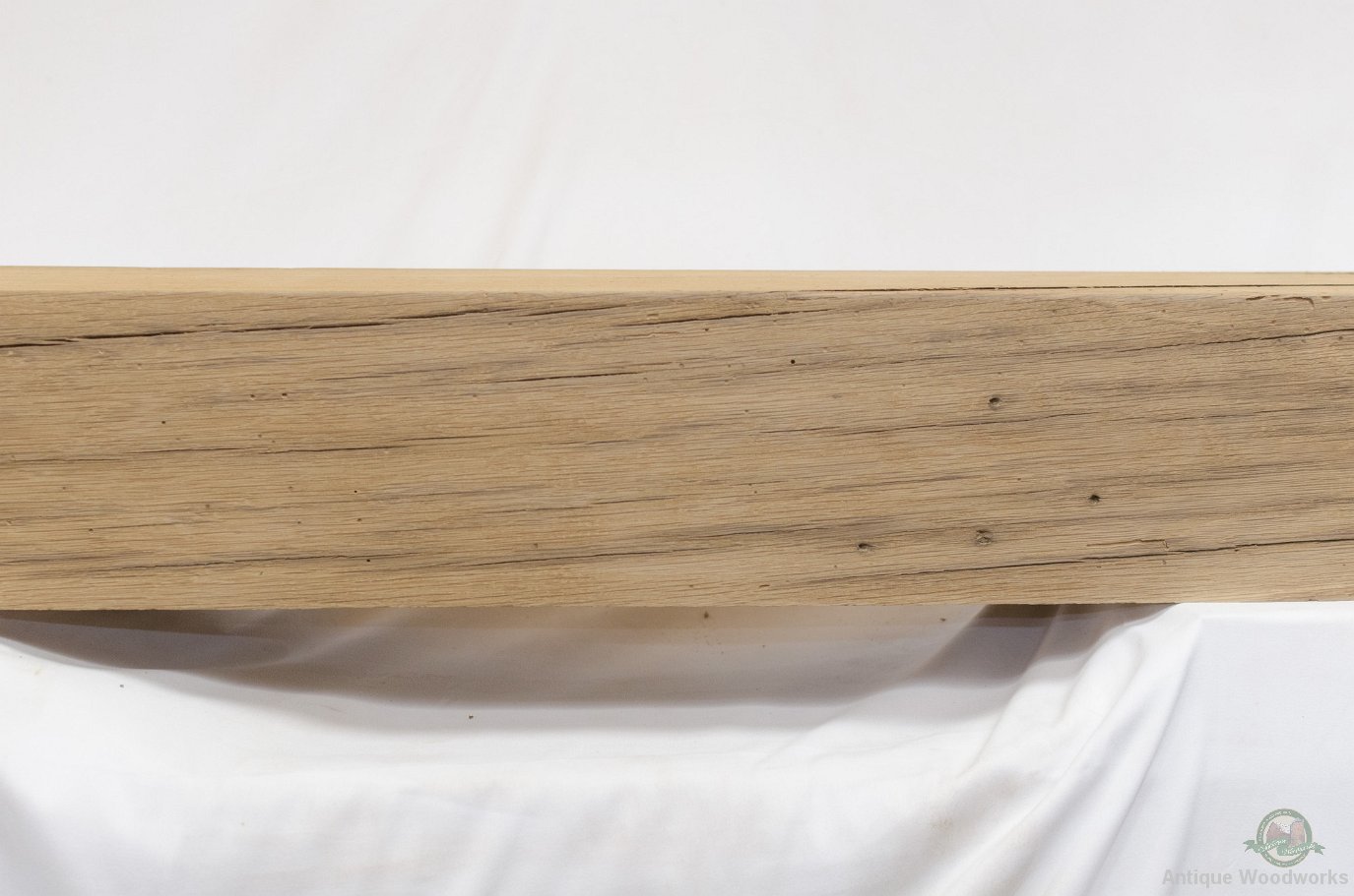 Streaked White Oak Beam Mantel (ELEPHANT-EGG) - Antique Woodworks