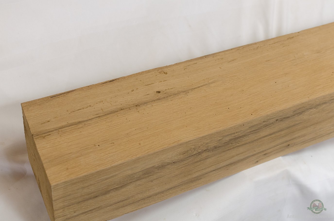 Streaked White Oak Beam Mantel (ELEPHANT-EGG) - Antique Woodworks