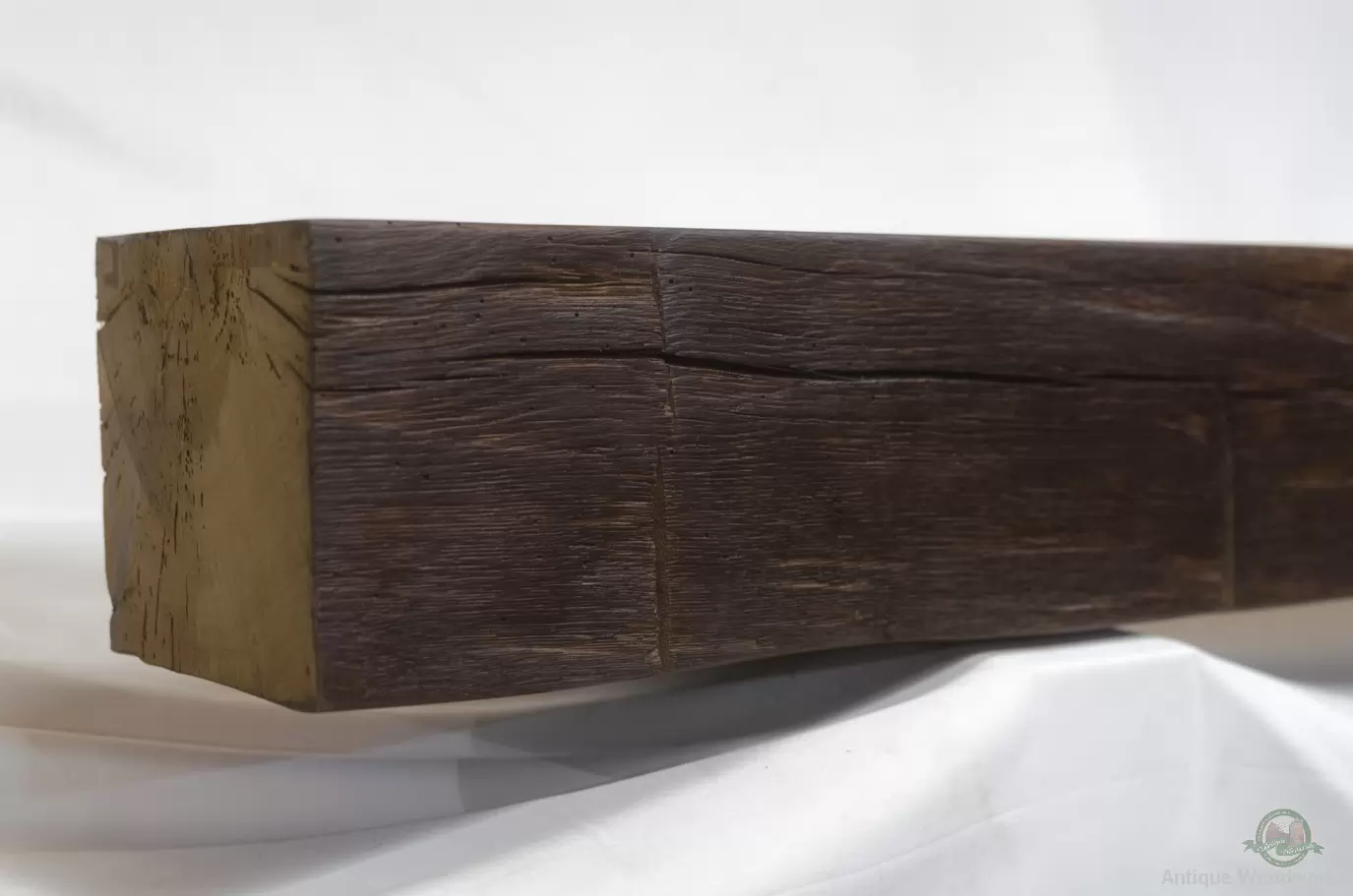 Hand Hewn Beam Mantel - Dark (SHIPPAMS) - Antique Woodworks